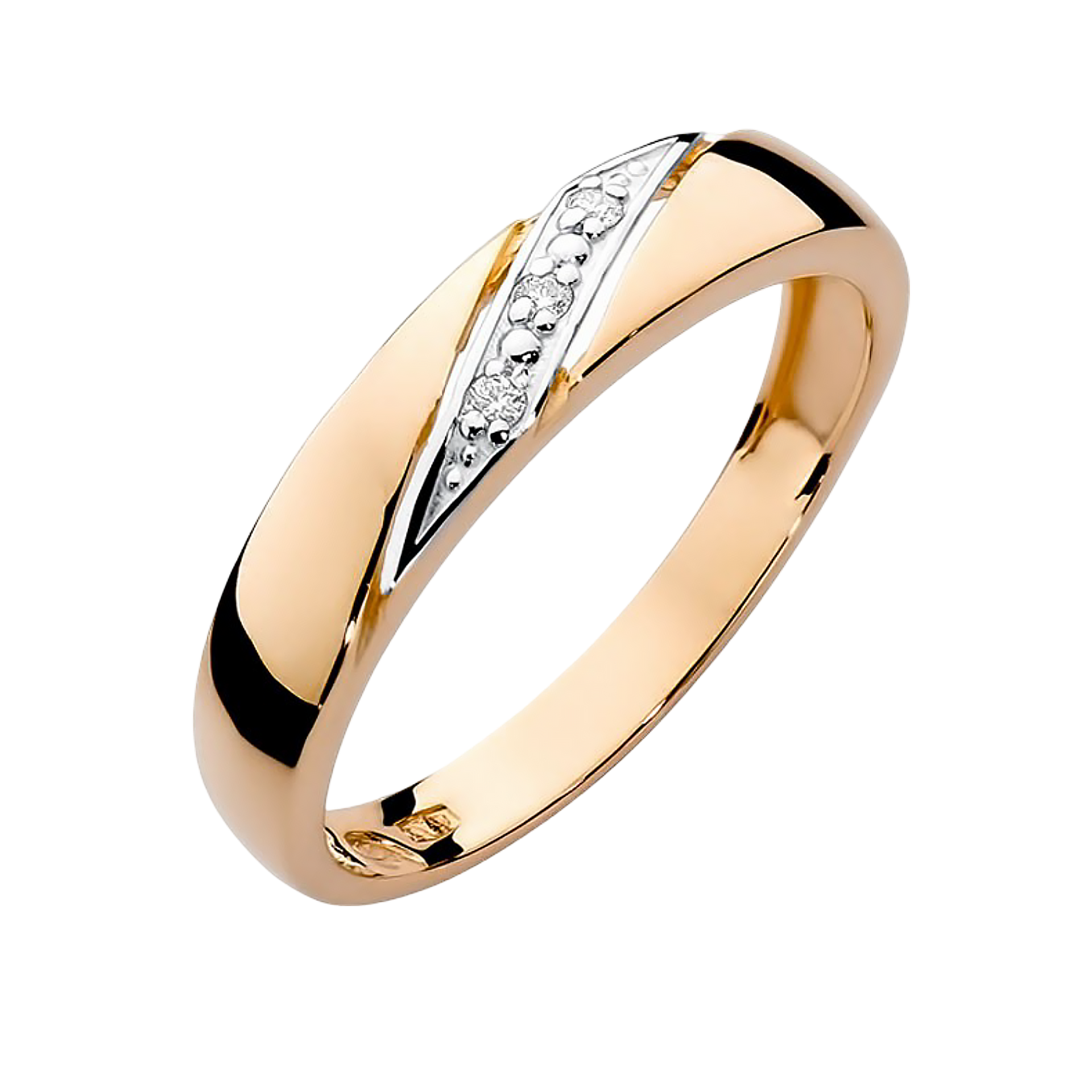 Auksinis žiedas su deimantais - Goldinga