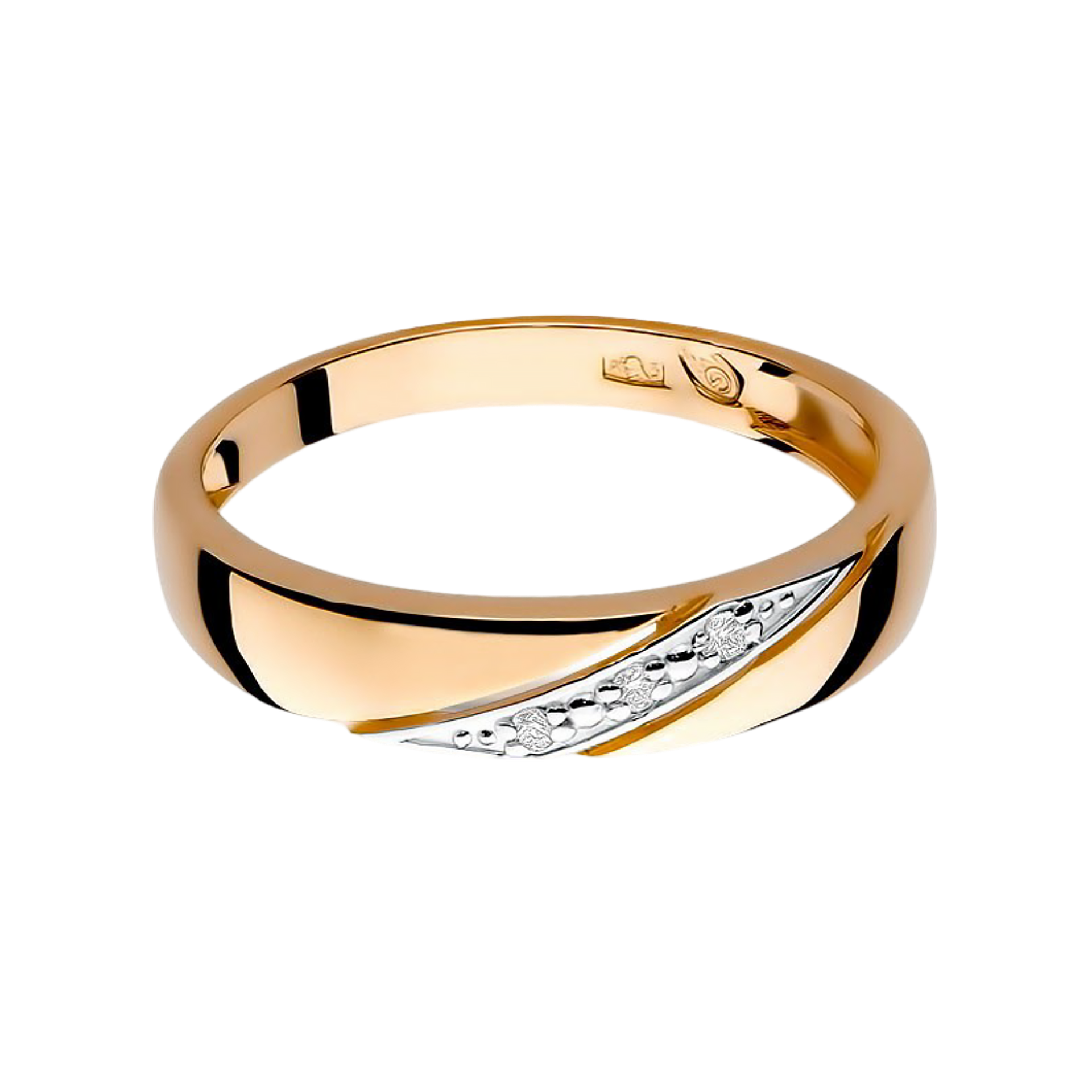 Auksinis žiedas su deimantais - Goldinga